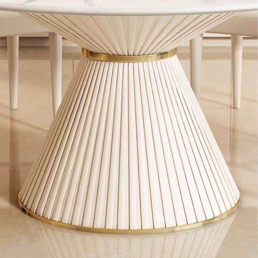 LORENZO Modern Round Dining Table, Furniture & Home Living, Furniture ...