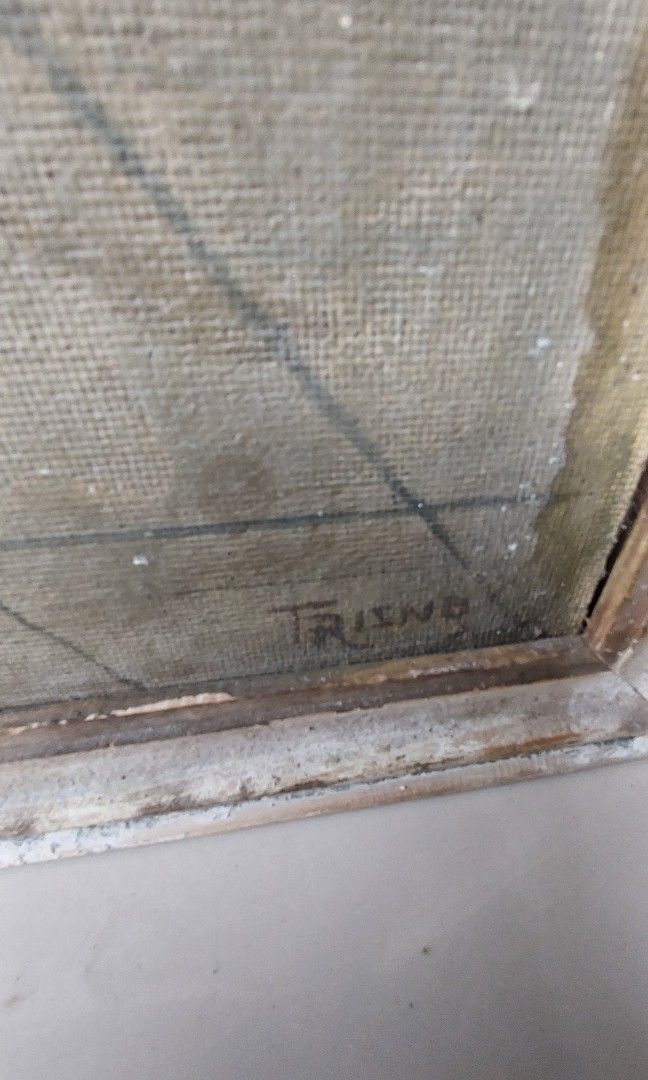 Lukisan kuno saudagar kaya jaman VOC Belanda karya Trisno, Antik ...