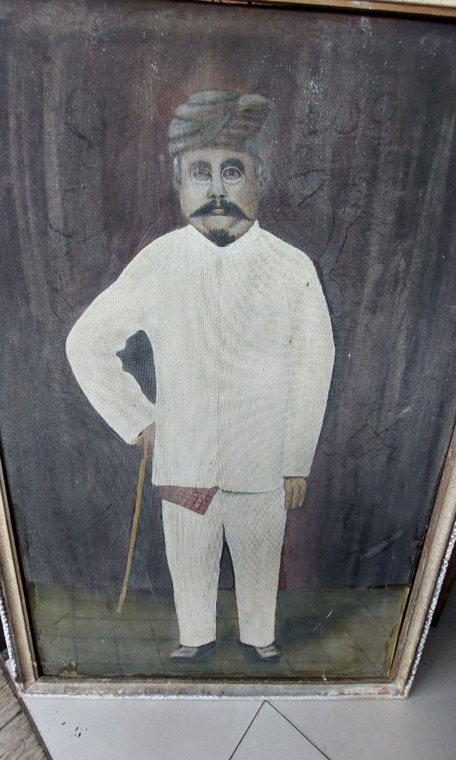 Lukisan kuno saudagar kaya jaman VOC Belanda karya Trisno, Antik ...