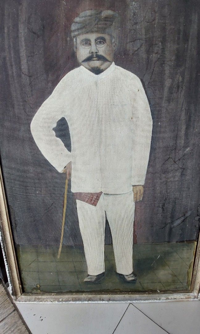 Lukisan kuno saudagar kaya jaman VOC Belanda karya Trisno, Antik ...