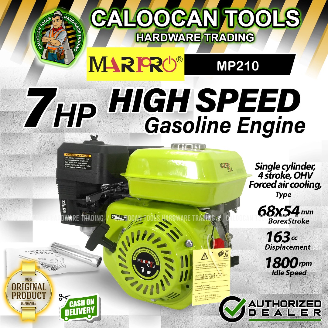 MARPRO USA 7HP Gasoline Engine High Speed (MP210), Commercial ...