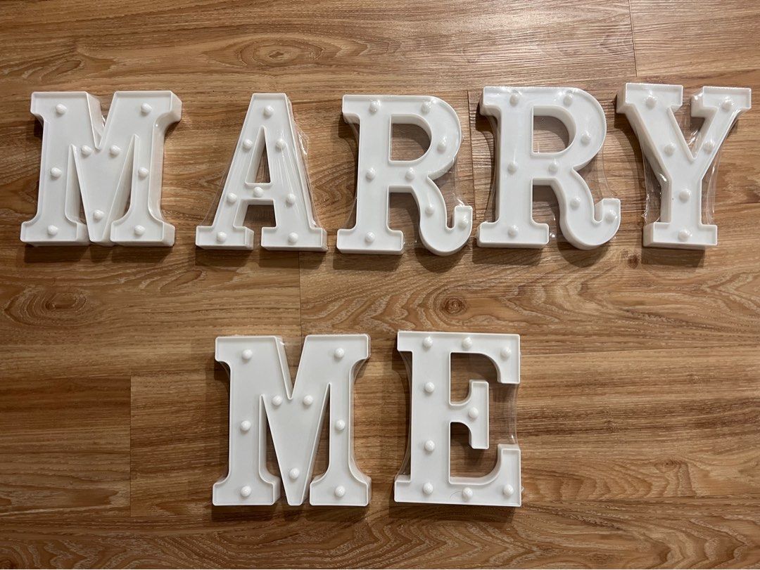 “MARRY ME” Romantic LED Light-up Alphabet Letters - Perfect for ...