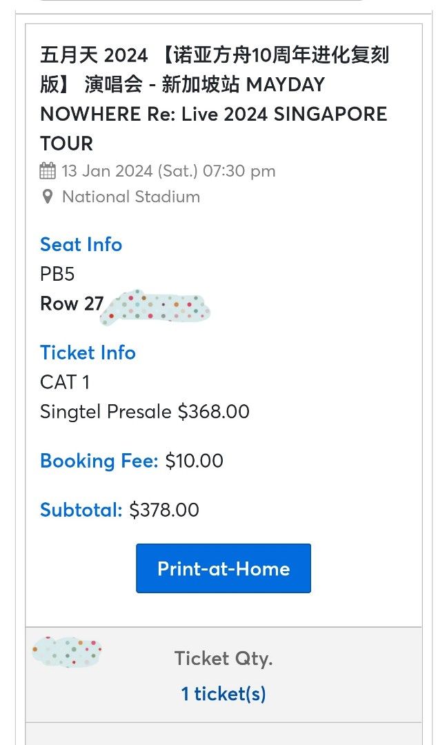 Mayday Singapore Concert 2024 Jan 13th, Tickets & Vouchers, Event Tickets on Carousell