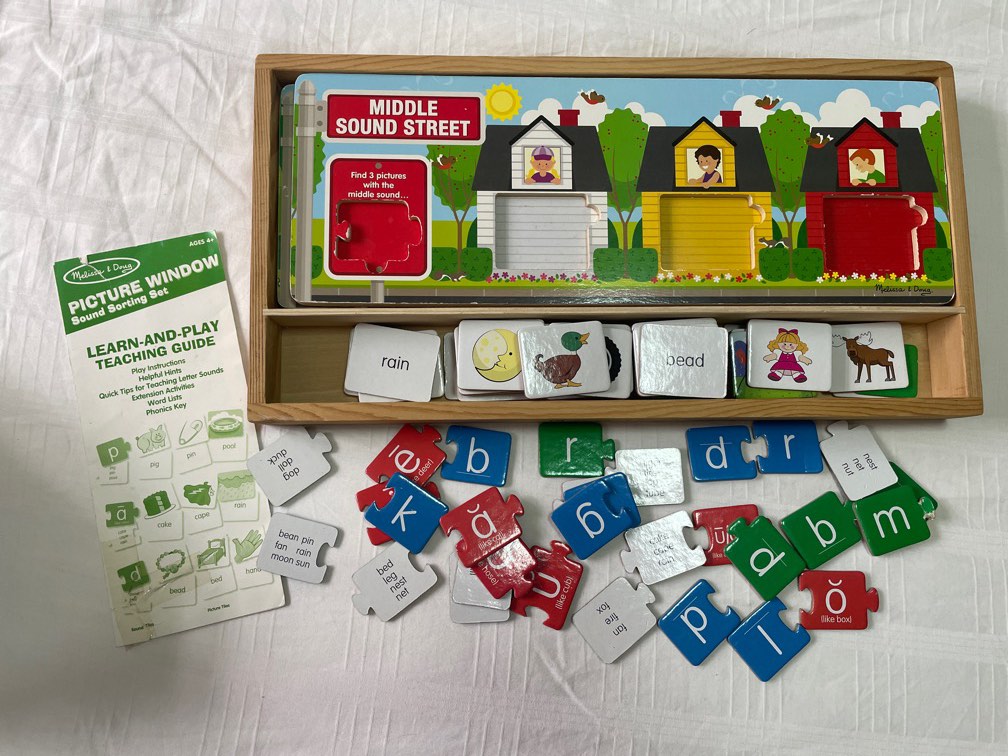 Melissa & Doug Picture Window Sound Sorting Wooden Activity Play Set ...