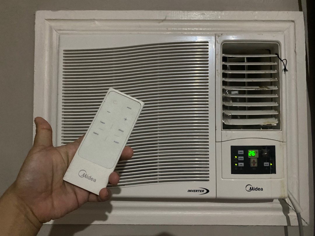 MIDEA WINDOW TYPE INVERTER AC 1.5hp, TV & Home Appliances, Air ...