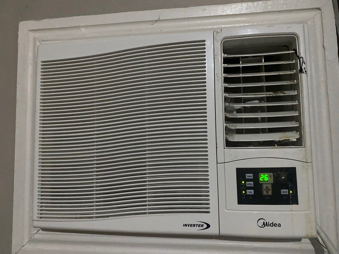 MIDEA WINDOW TYPE INVERTER AC 1.5hp, TV & Home Appliances, Air ...