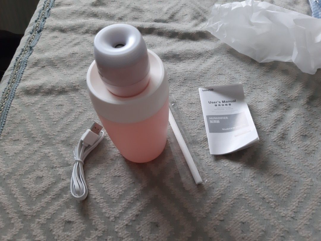 Miniso Humidifier Japan USB charging LED light 2 Spray modes 8 Hours ...