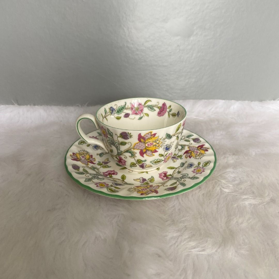 Minton Vintage Green Haddon Hall Cup & Saucer, Furniture & Home Living ...