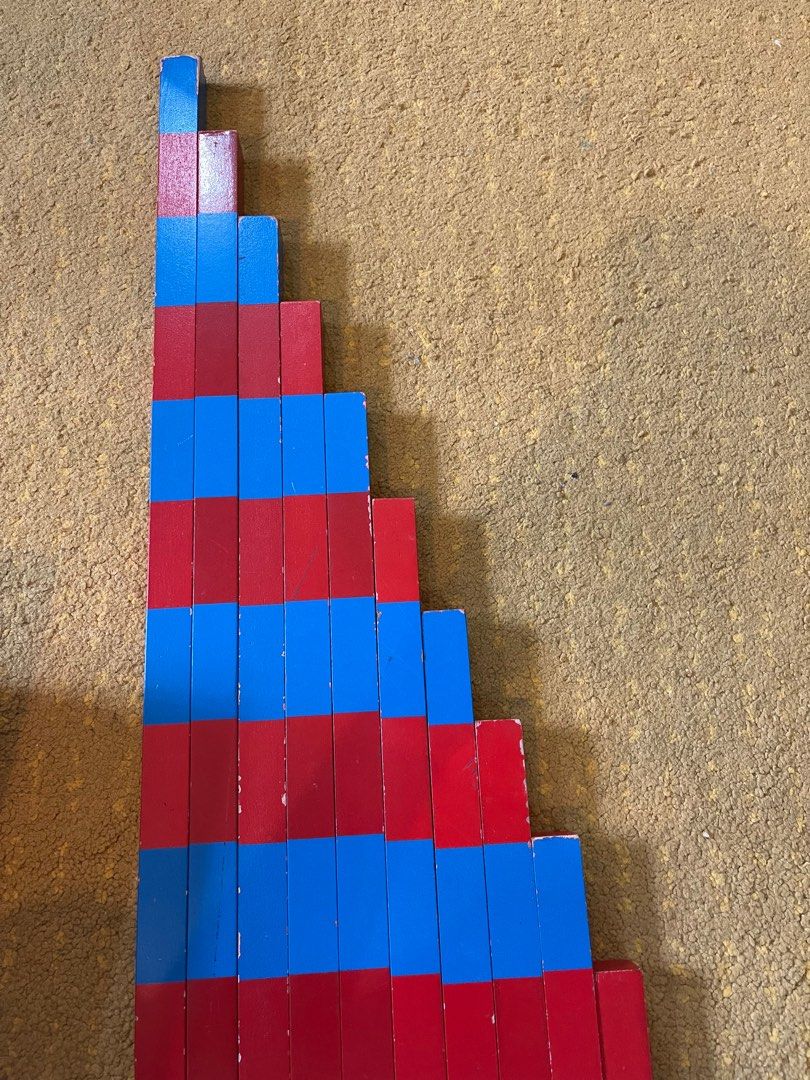 Montessori numbers rods, Hobbies & Toys, Toys & Games on Carousell