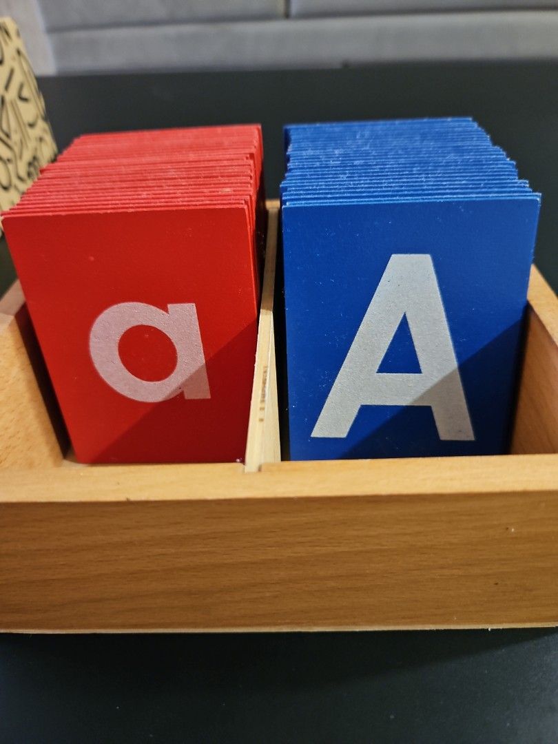 Montessori Tactile ABC tiles, Hobbies & Toys, Toys & Games on Carousell