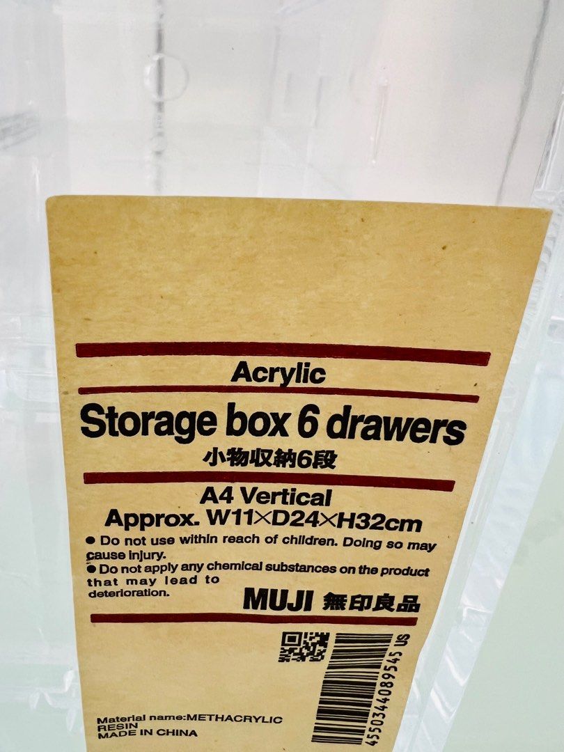 Muji acrylic storage, Furniture & Home Living, Home Improvement ...