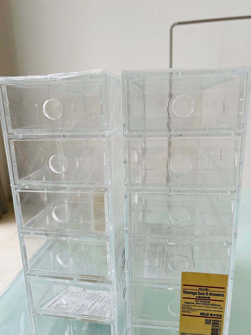 Muji acrylic storage, Furniture & Home Living, Home Improvement ...