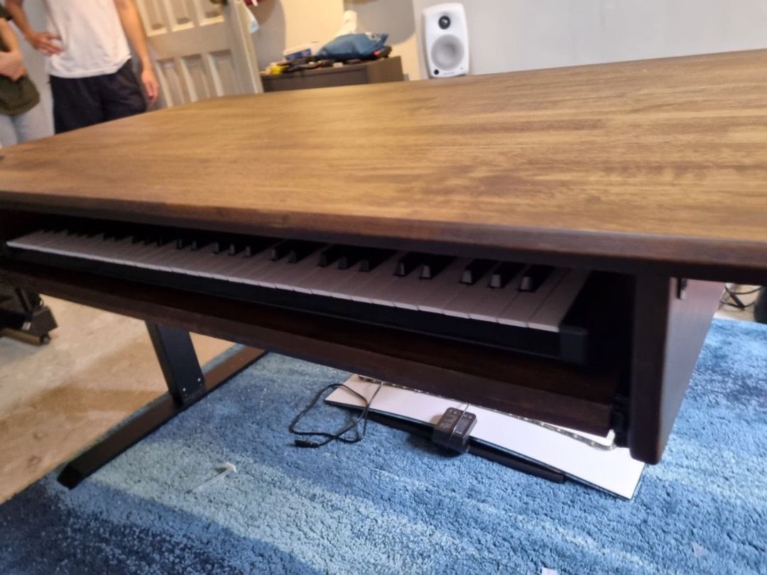 Customise Table/Music Studio Desk/Desk with Pullout Piano Keyboard Tray ...
