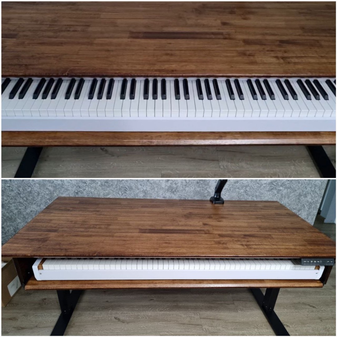 Customise Table/Music Studio Desk/Desk with Pullout Piano Keyboard Tray ...