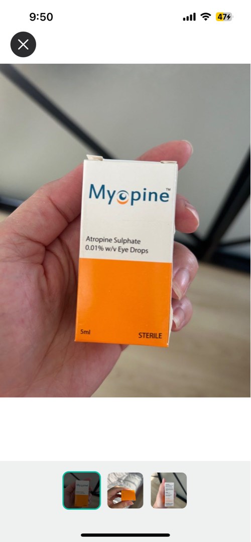 Myopine 0.01% eye drops, Health & Nutrition, Medical Supplies & Tools ...