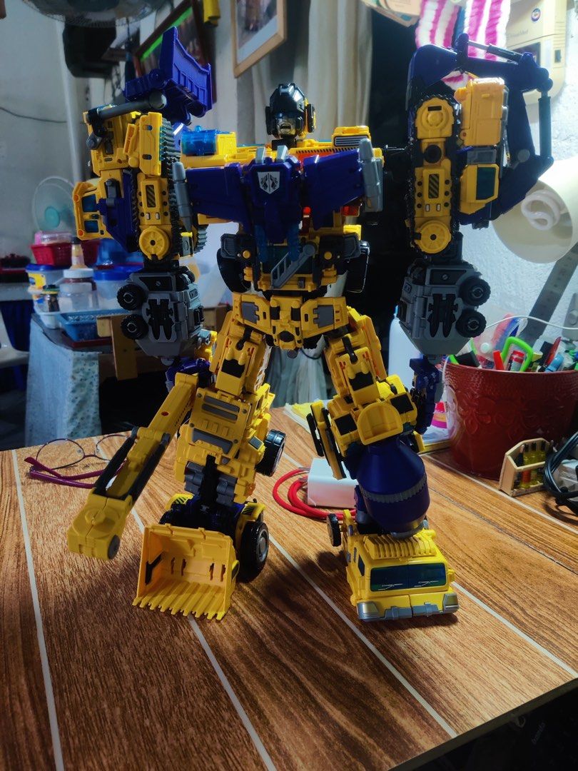 NBK Devastator Combiner Yellow, Hobbies & Toys, Toys & Games on Carousell