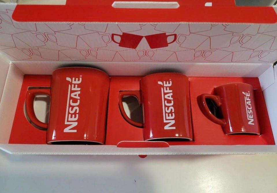 Nescafe 3 pc Mugs / Cups set, Furniture & Home Living, Kitchenware ...