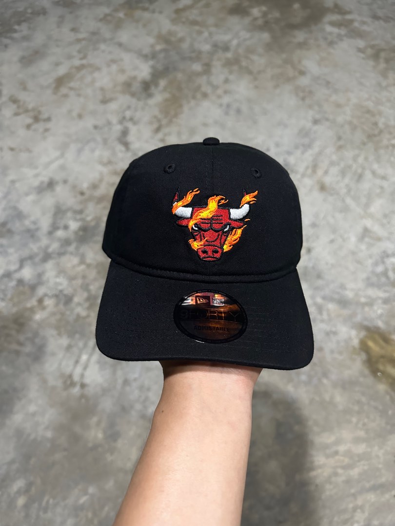 NEW Chicago Bulls Flames x New Era 9forty Cap, Men's Fashion, Watches ...