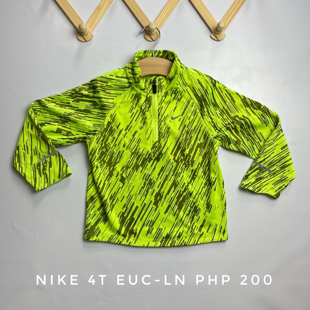 Nike Running Neon Quarter Zip, Babies & Kids, Babies & Kids Fashion on ...