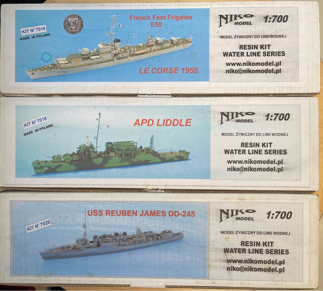 NIKO Model 1/700 Resin model ship, 興趣及遊戲, 玩具 & 遊戲類 - Carousell