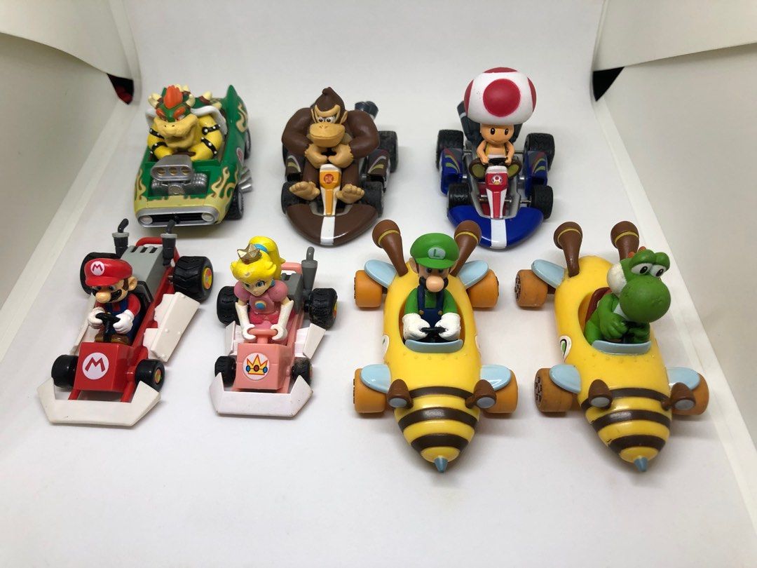 Nintendo Super Mario Kart Mario Luigi Peach Toad Bowser Donkey Figure ...