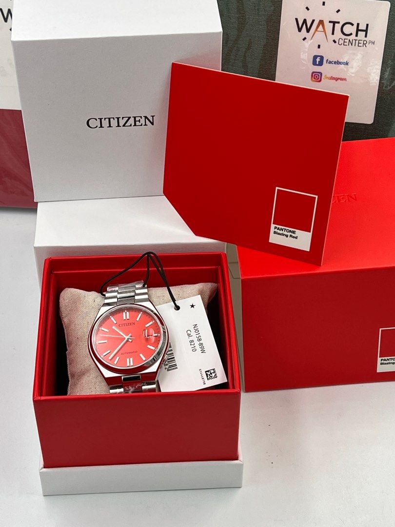 NJ0158-89W - Blazing Red CITIZEN TSUYOSA PANTONE COLORS, Men's Fashion ...