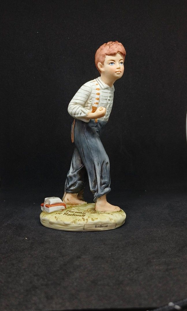 Norman Rockwell "Red head" Porcelain Figurine, Hobbies & Toys ...