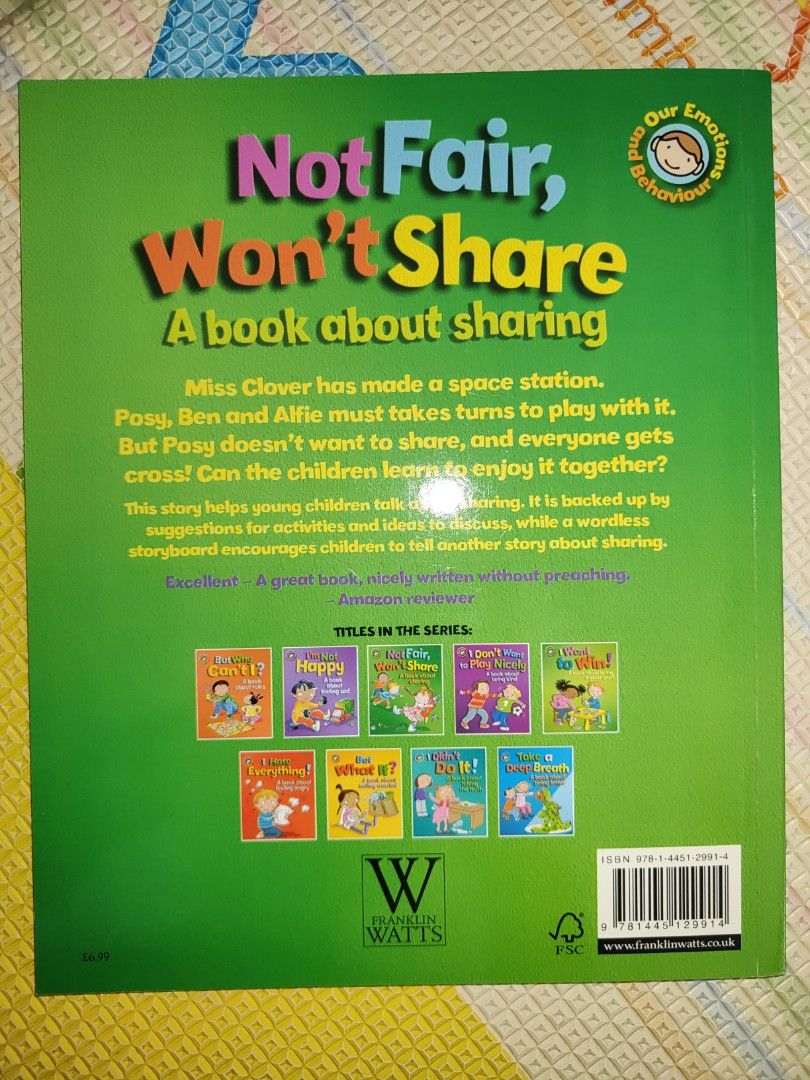 Not Fair, Won't Share - A book about sharing. Our Emotions and ...