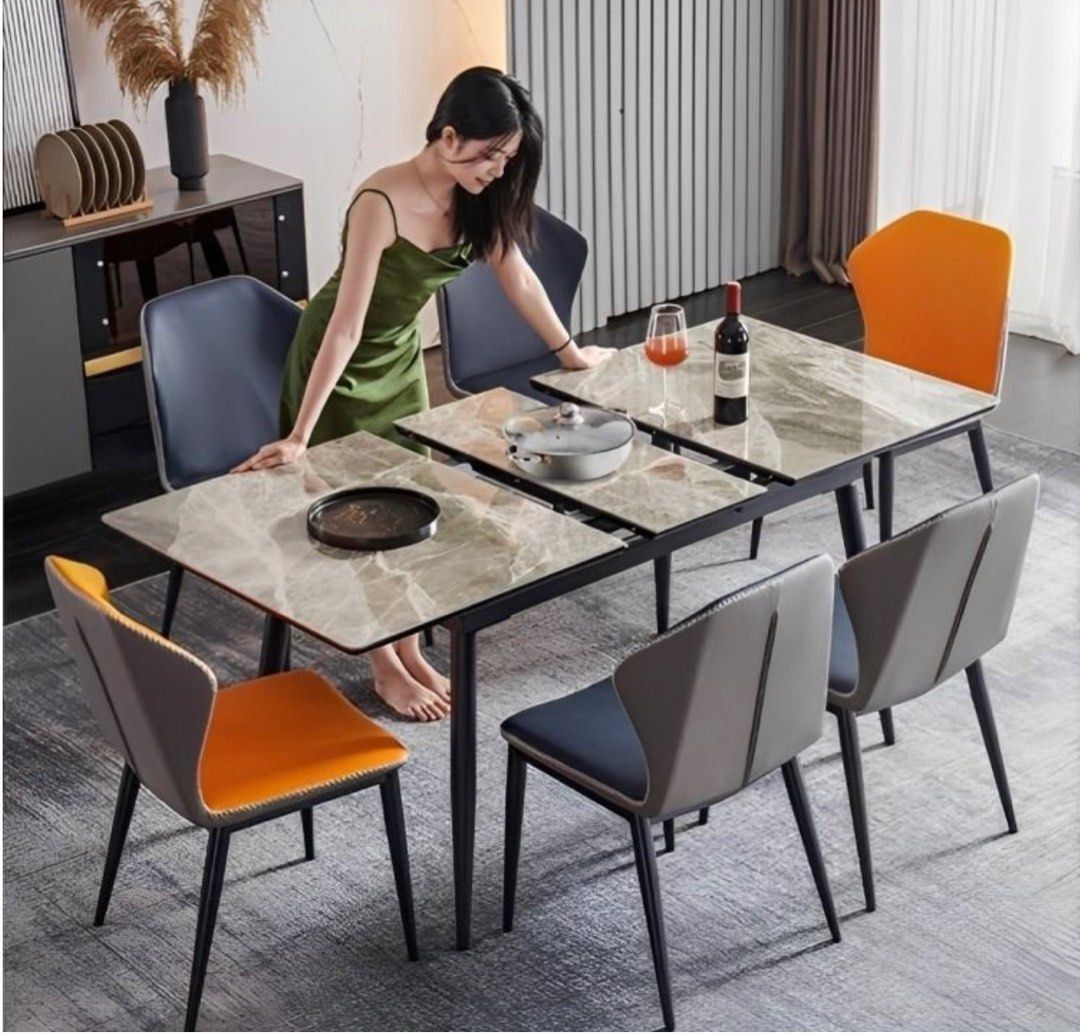 OAT Modern Expandable Dining Table, Furniture & Home Living, Furniture ...