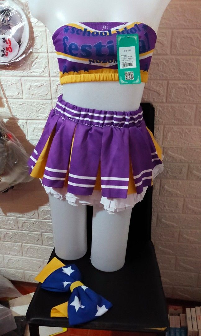 Onhand nozomi lovelive cheer dance costume cosplay cos, Women's Fashion ...