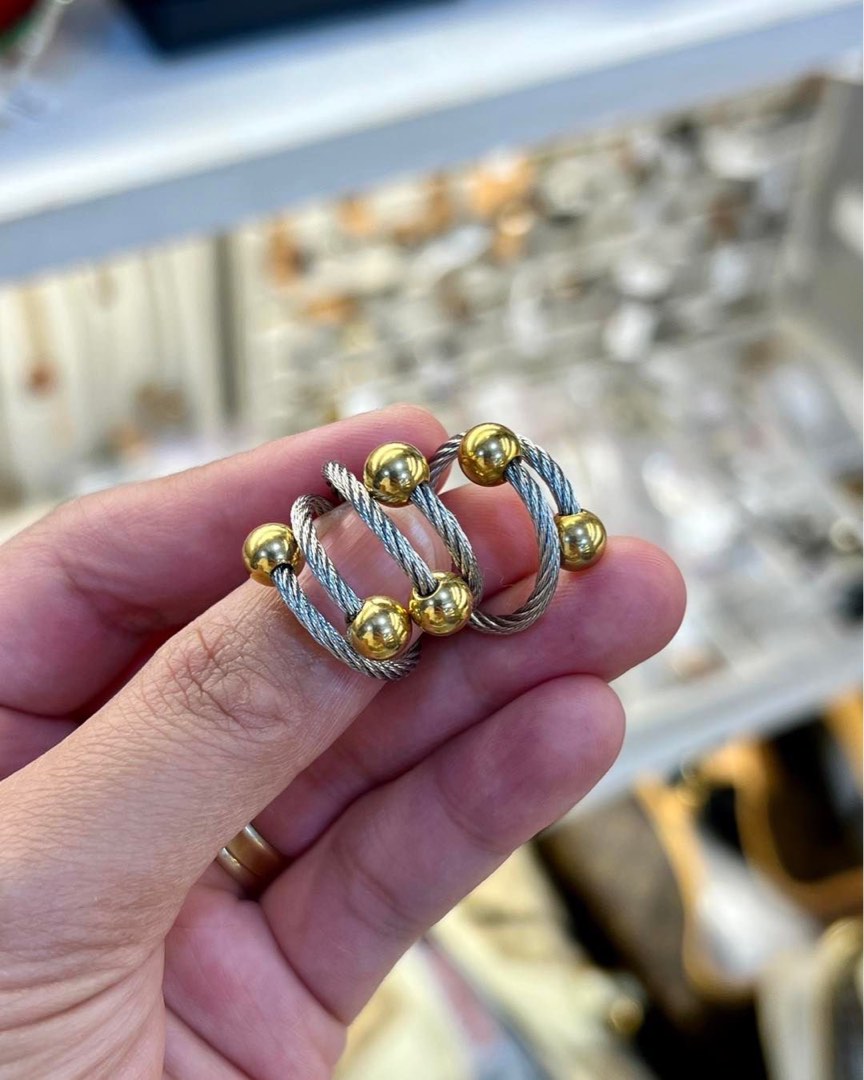 open band cable rings, Women's Fashion, Jewelry & Organizers, Rings on ...