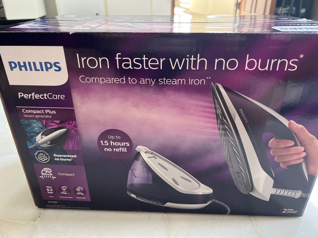 PHILIPS PerfectCare Compact Plus Iron With Steam Generator - GC7933, TV ...
