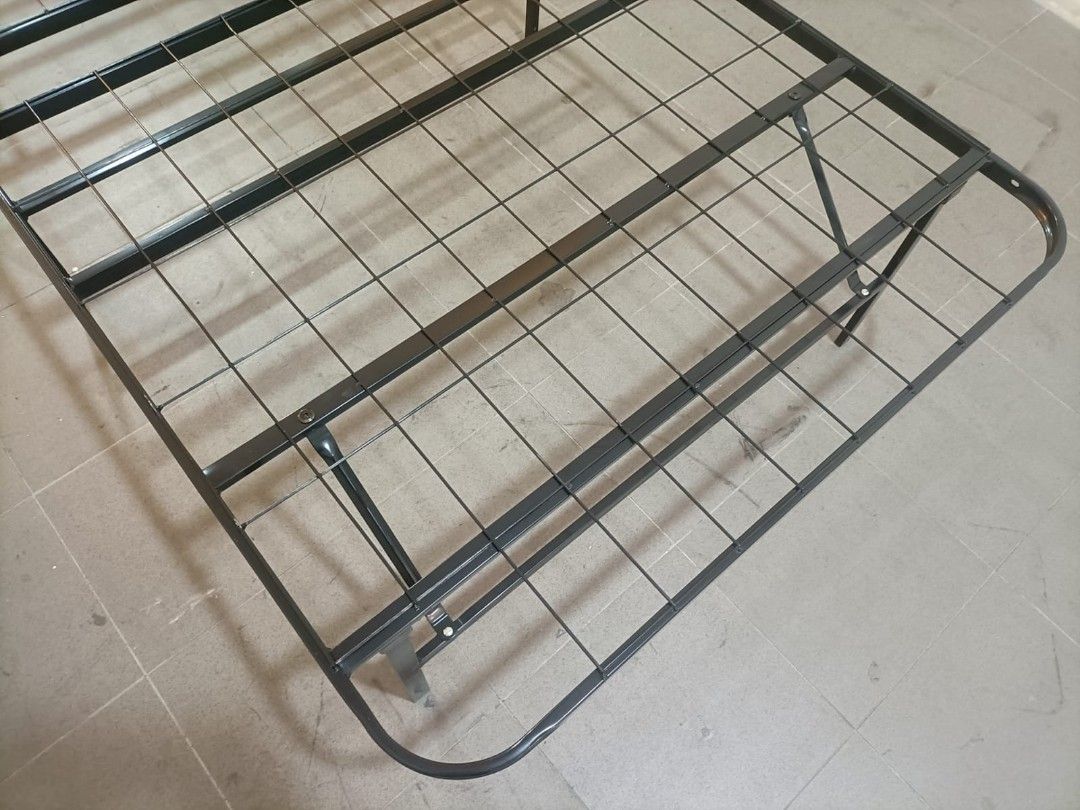 PITCHER Single Size Metal Foldable Bedframe, Furniture & Home Living ...