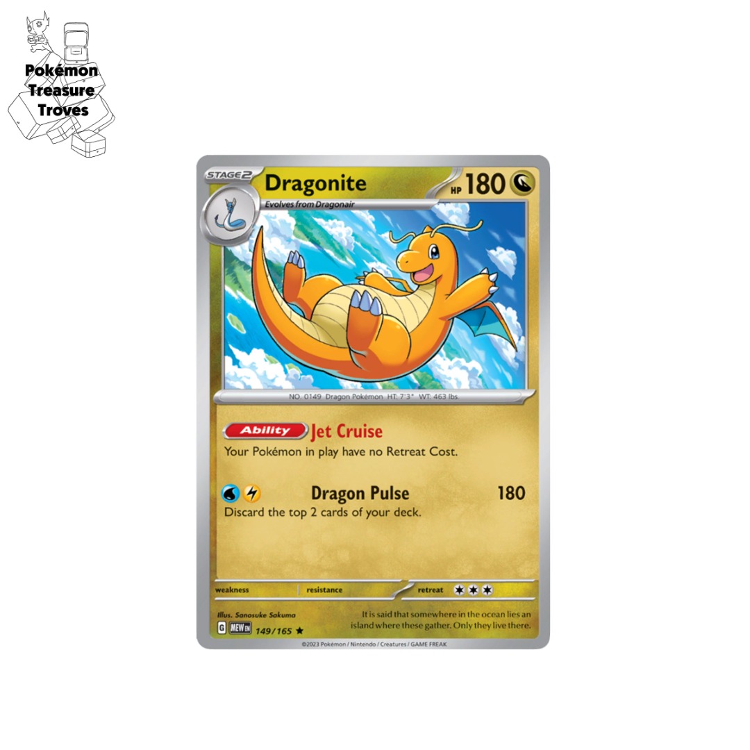 Pokemon 151 Dragonite Holo Card, Hobbies & Toys, Toys & Games on Carousell