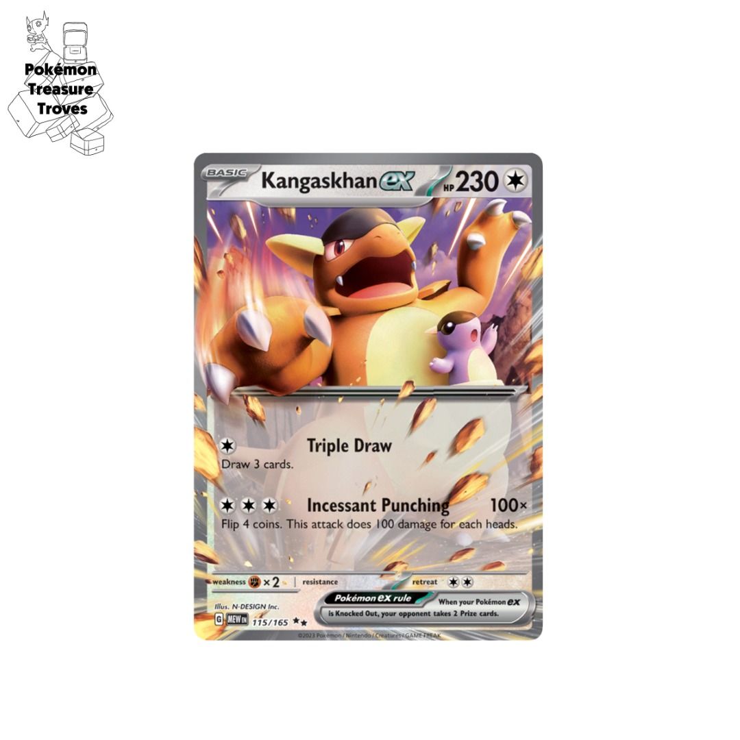 Pokemon 151 Kangaskhan Ex Card, Hobbies & Toys, Toys & Games on Carousell