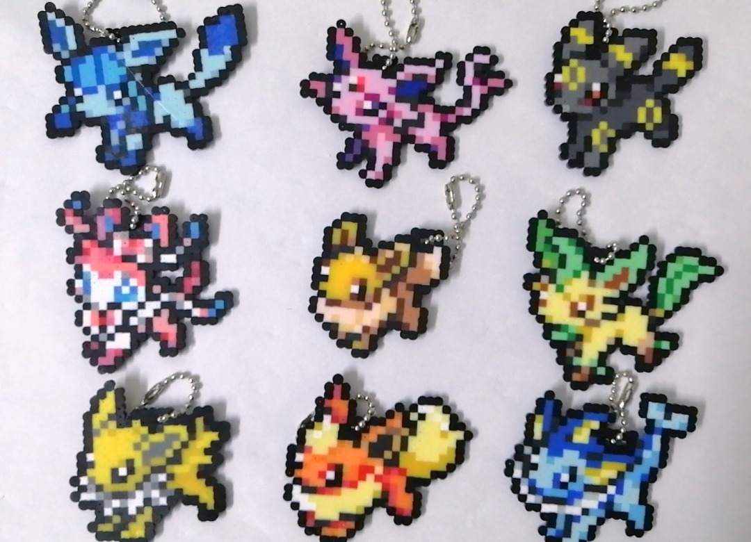 Pokemon Perler Beads Keychain (Eevee), Hobbies & Toys, Stationery ...