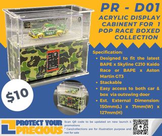 Acrylic Rack 100-slots for IKEA Detolf Display Cabinet (Hot Wheels/Inno ...