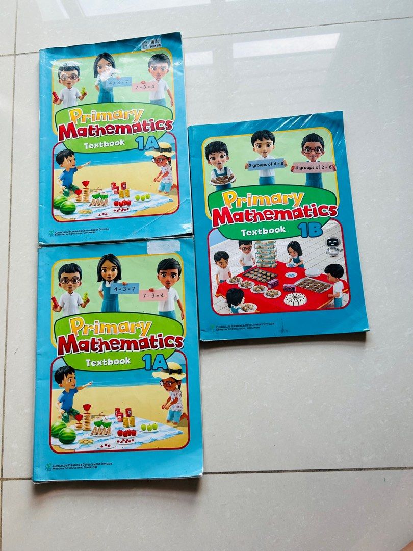 P1 Primary Mathematics Textbook 1A & 1B, Hobbies & Toys, Books ...