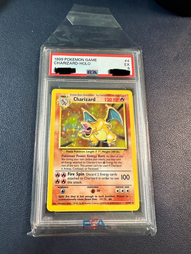 PSA 5 Charizard Base Set 1999 Pokemon, Hobbies & Toys, Toys & Games on ...