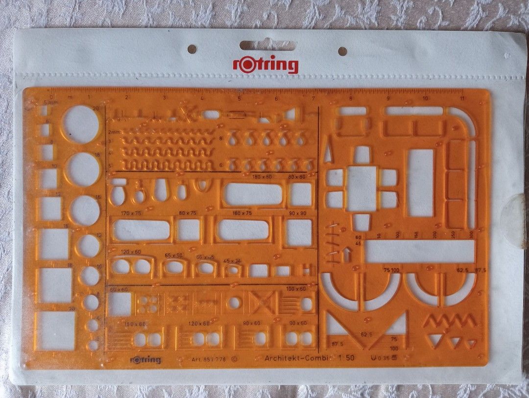 Rotring 1:50 Furniture template, Hobbies & Toys, Stationary & Craft ...