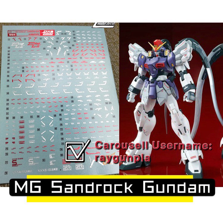 Sandrock MG/ Shenglong MG/ HWS Nu RG/Sinanju RG/ DL Model Water-Sliced Decals, Hobbies & Toys ...