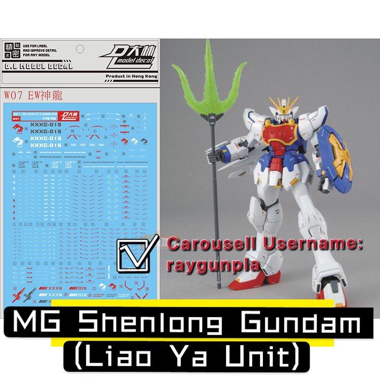 Sandrock MG/ Shenglong MG/ HWS Nu RG/Sinanju RG/ DL Model Water-Sliced Decals, Hobbies & Toys ...