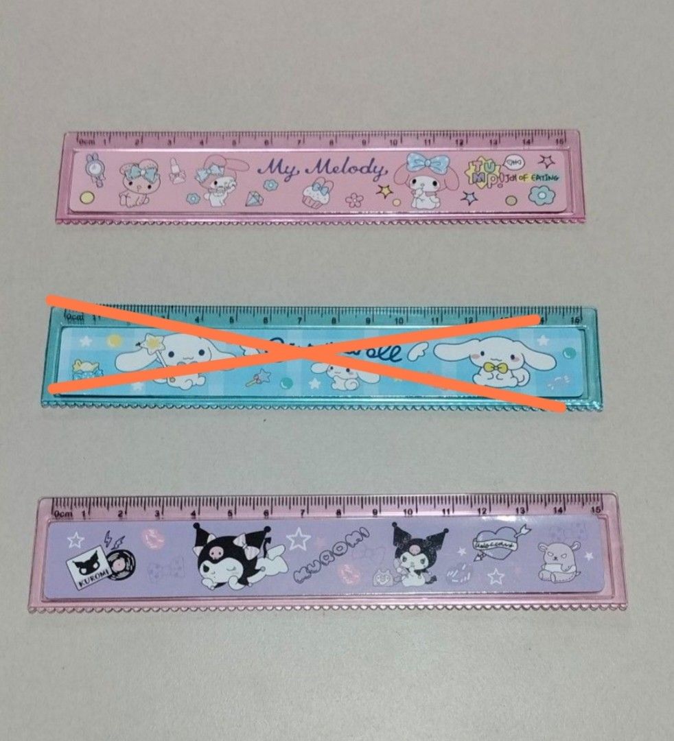 Sanrio Ruler 15cm Cinnamoroll, Kuromi & Melody 1for$1.50, 2for$2.50 ...