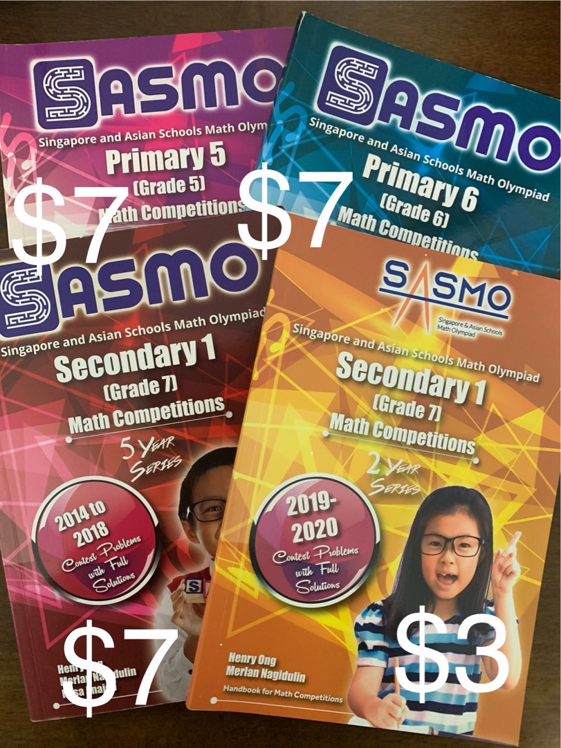 SASMO Math Olympiad Primary 5 to Sec 1 + Math Olympiad book suitable ...