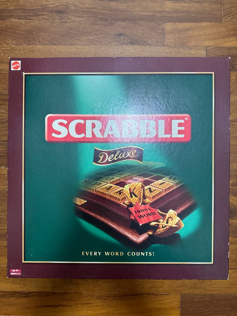 Scrabble Deluxe (Mattel), Hobbies & Toys, Toys & Games on Carousell