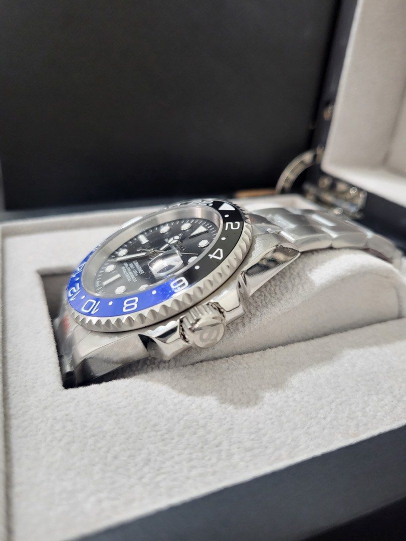 Seiko 'Batman' Submariner Dial Mod Watch, Luxury, Watches on Carousell