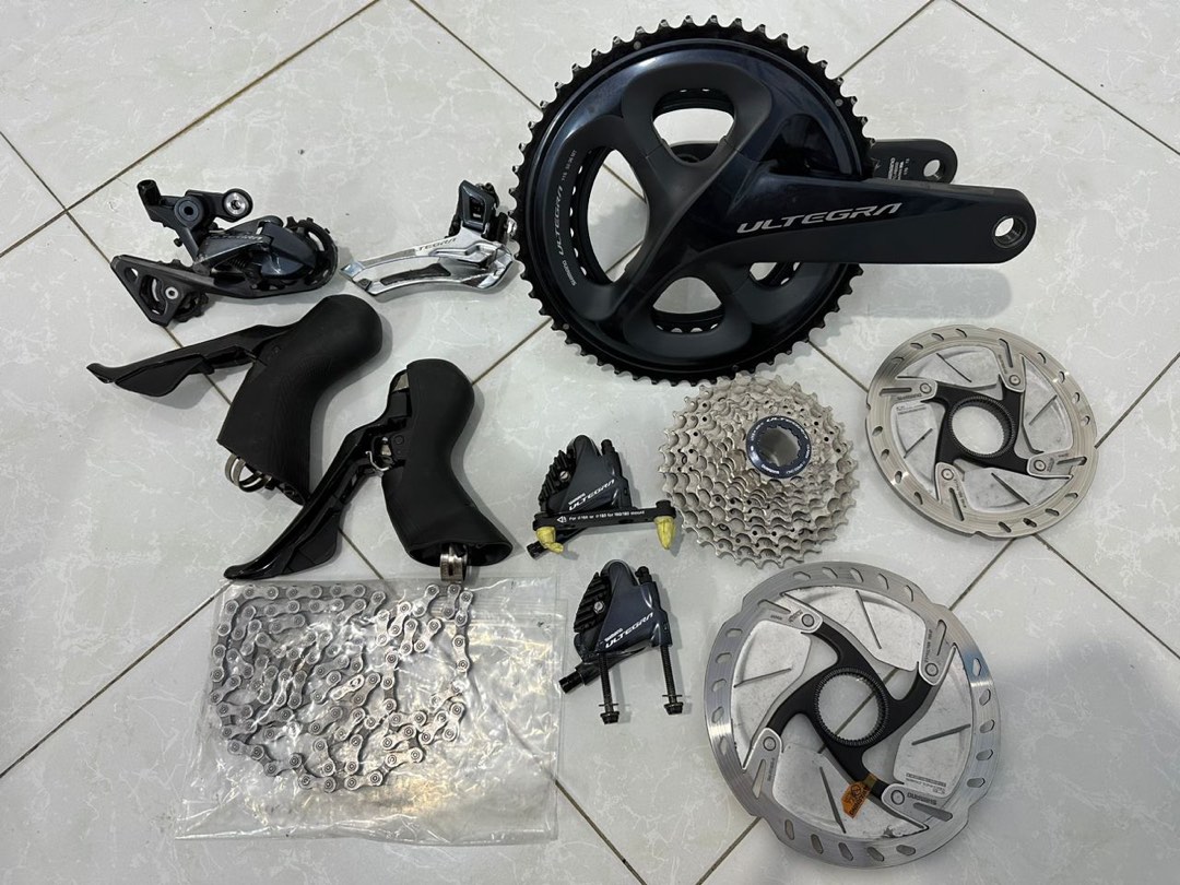 Shimano Ultegra R8020 Full 11 Speed Mechanical Hydraulic Disc Brake Groupset, Sports Equipment ...