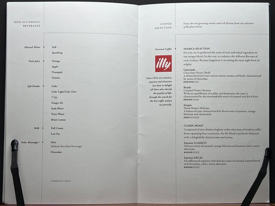 SINGAPORE AIRLINES INFLIGHT MENU Business Class, Hobbies & Toys, Books ...