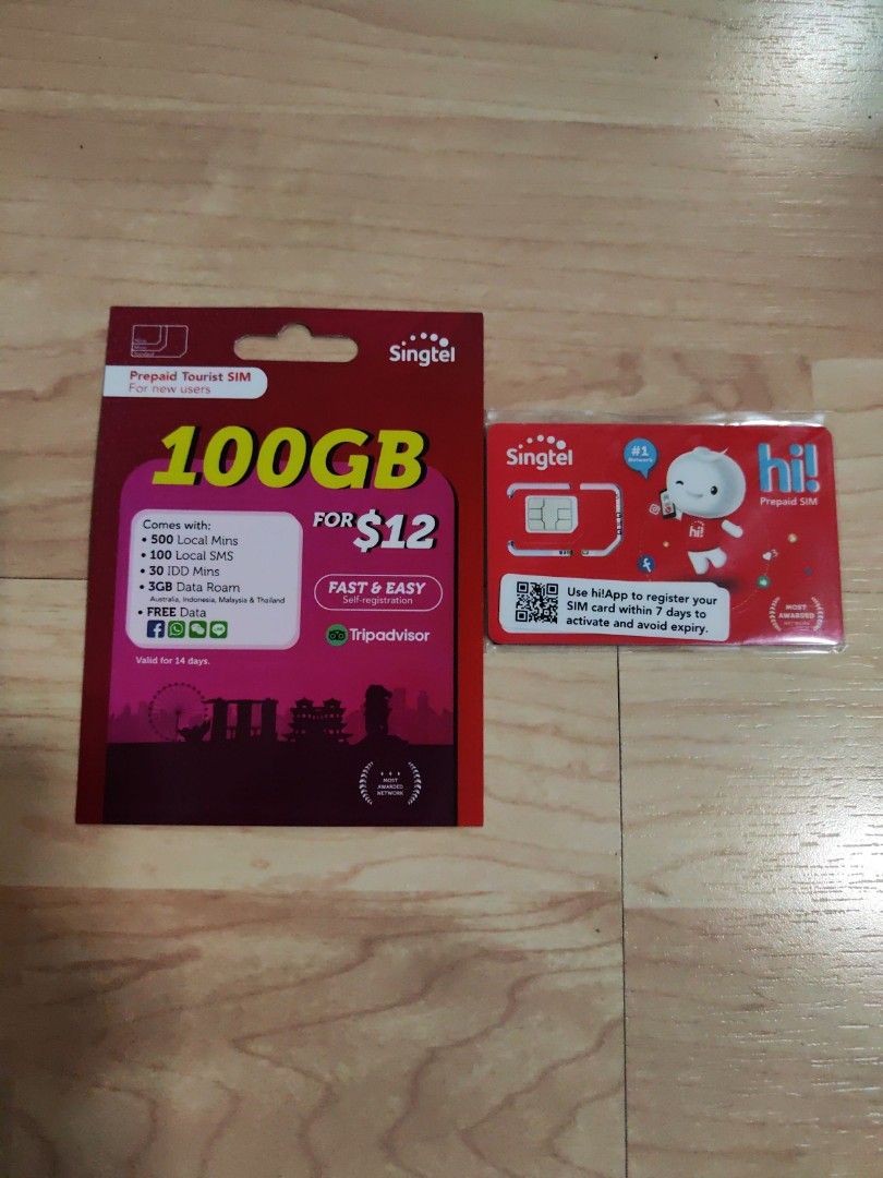 Singtel Prepaid Tourist SIM, Mobile Phones & Gadgets, Mobile & Gadget ...