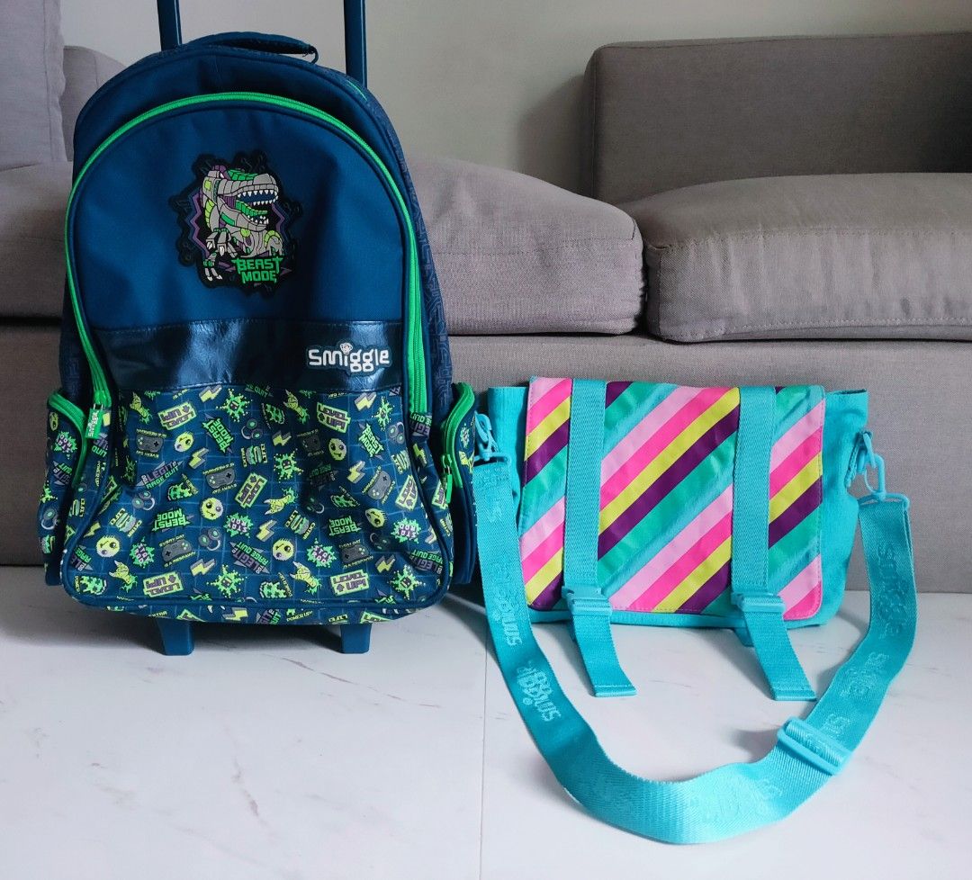 Smiggle Trolley Backpack Sling bag, Babies & Kids, Babies & Kids ...